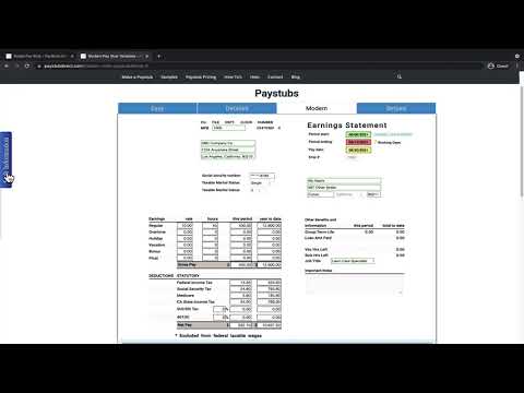 PayStub Generator | Make Your Pay Stubs | Preview FREE Now!!!