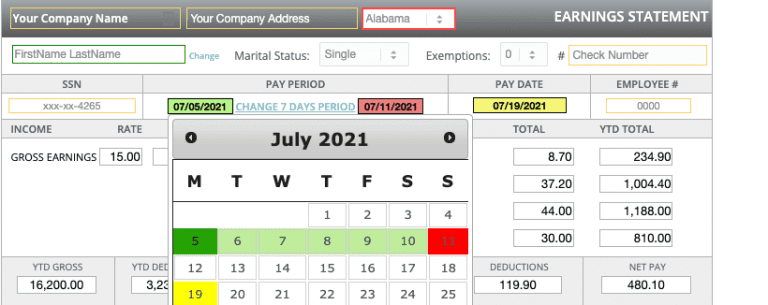 Easy Paystub Generator - Free Paystub Generator with Taxes