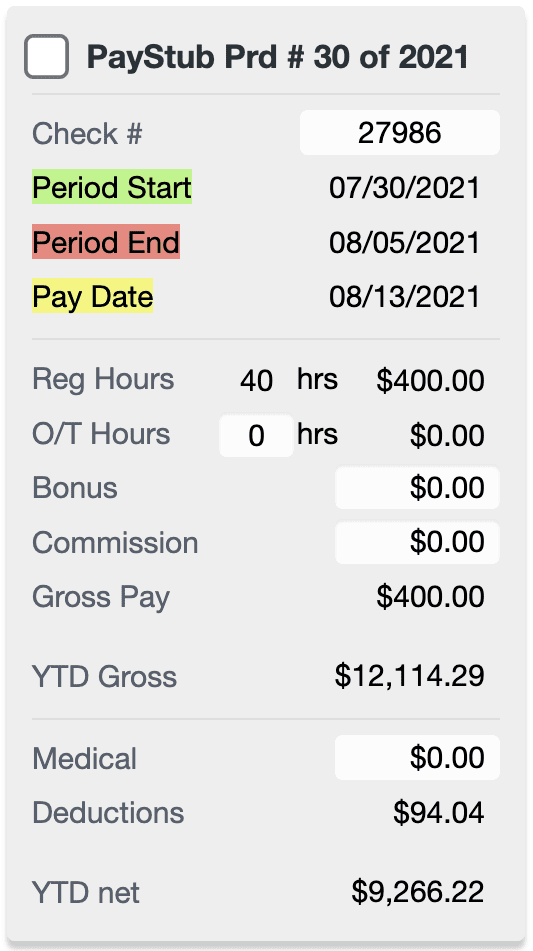 Free Fillable Pay Stub Templates With Calculator - Fill Online