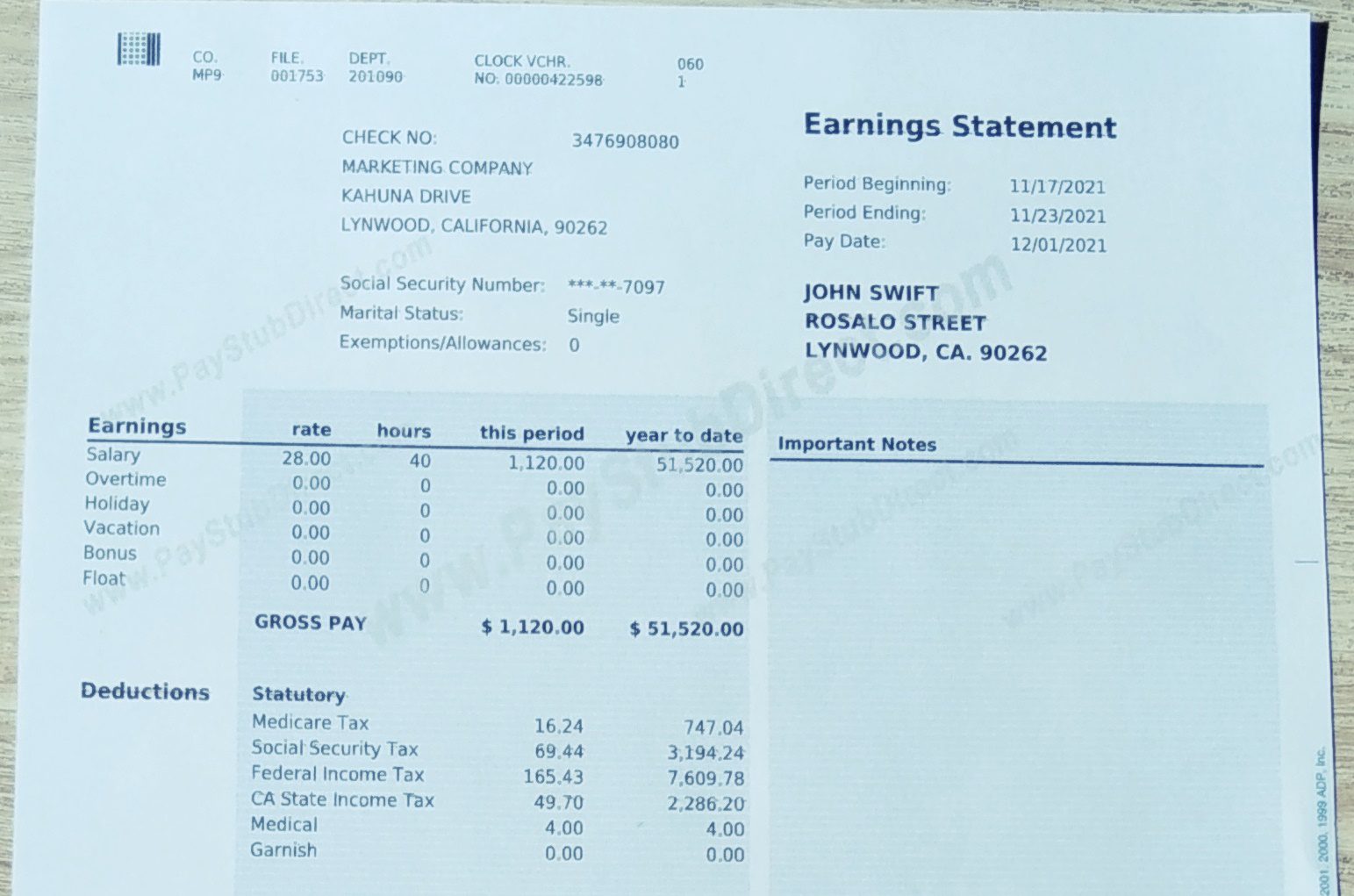 How To Make A Pay Stub For Self Employed PayStub Direct