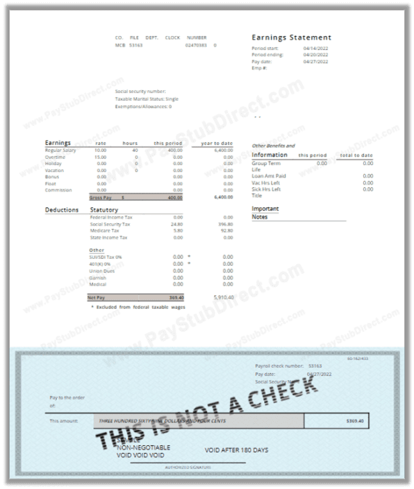 How To Make Your Own Paycheck Stubs